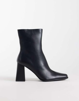 Raid Whisper - Bottines pointues &agrave; talon carr&eacute; - Noir