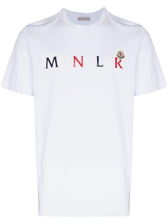 Moncler t-shirt &agrave; logo imprim&eacute; - Blanc