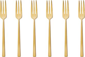 Sambonet Set 6 Kuchengabeln, Edelstahl/PVD Gold - 52762GA5 [SP]