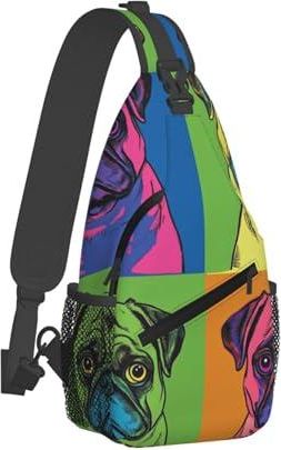 Generic Antivol Sacoche Homme Bandouliere Carlin color&eacute; Sacs Poitrine Casual Sling Sac &agrave; Dos pour Homme Femme Cyclisme