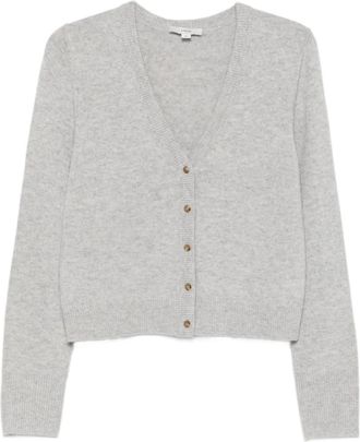 Vince cardigan boutonné à col v - Gris