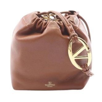 Valentino Pre-owned Poof Leder Beuteltasche - - Pre-owned - Damen - Braun - ONE SIZE