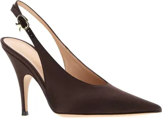 Gianvito Rossi Moka Slingback Heel - Brown