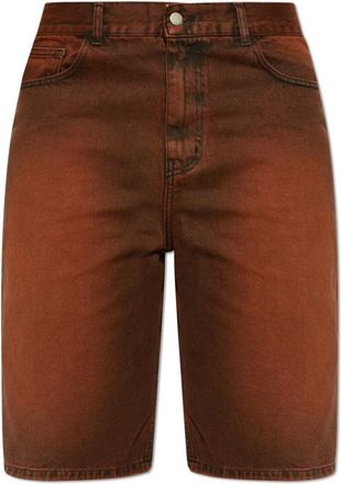 Carne Bollente Homme, Shorts, Brun, Taille: W28 Short en jean brod&eacute;