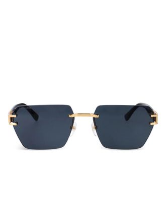 Dsquared2 Eyewear Geometrische Sonnenbrille mit Logo-Detail - Schwarz