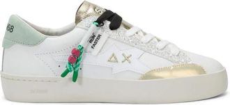 Sun 68 Femme, Chaussures, Blanc, Taille: 38 EU Katy Leather Baskets