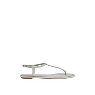 Rene Caovilla Femme, Chaussures, Gris, Taille: 40 EU Diana Flat Sandal