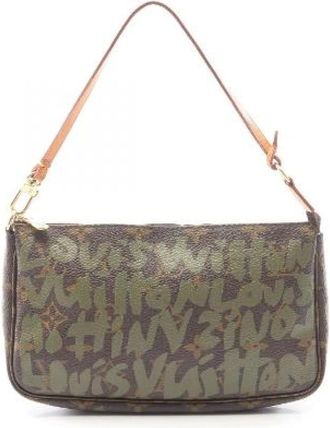Louis Vuitton Pre-owned Pochette Accessoires Monogram Graffiti Sac &agrave; main - Femme - Pre-owned - Brun - Taille: ONE Size