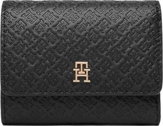 Tommy Hilfiger Geldb&ouml;rse Th Icon Trifold Mono AW0AW18484 Schwarz