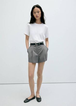 Mango T-shirt coton col rond blanc - Femme - XXS - MANGO