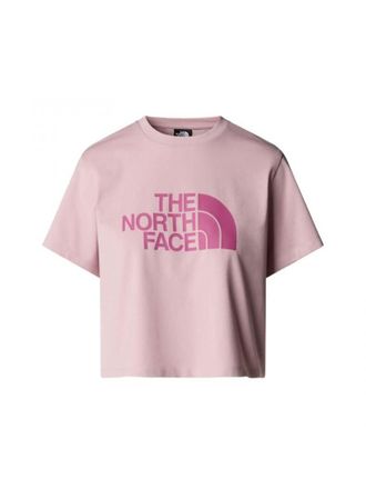 The North Face NF0A8A6HA1O W S/S Easy Relaxed Cropped Tee T-Shirt Damen Metal Pink/Cyber Berry Größe L