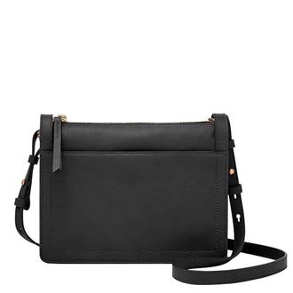 Fossil Taryn - Sac à bandoulière en cuir pour femme, noir, Taille unique