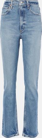 A Gold E High-Rise Straight Jeans Stovepipe