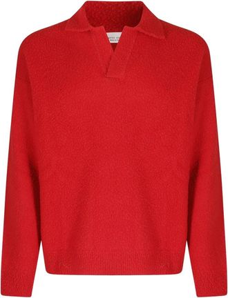 Roberto Collina Polo Casentino Oversize - - Tops - Herren - Rot - S
