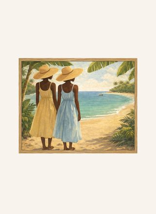 Liv Corday Wandbild Strandzeit Mit Rahmen weiss