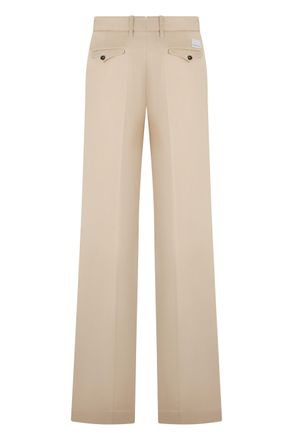 Nine In The Morning Womens Straight Trousers Ivory Linen