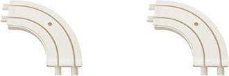Gardinia Erkerbogen für Vorhangschienen-Verlängerungen GE2 / 2-läufige Gardinenschiene, 90°-Winkel, 13,5/13,5 cm, Kunststoff, Weiß (Packung mit 2)