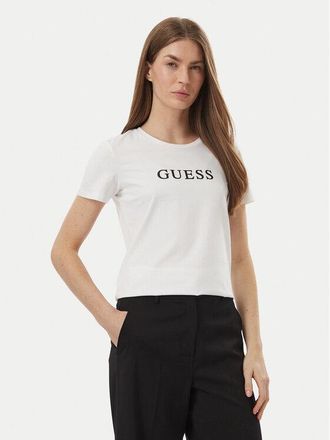Guess T-Shirt O5RI01 KBBU1 Wei&szlig; Slim Fit