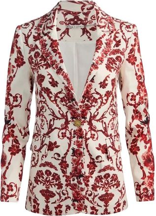 Alice & Olivia Blazer en lin imprim&eacute; - Femme - Vestes - Multicolore - Taille: 34 FR