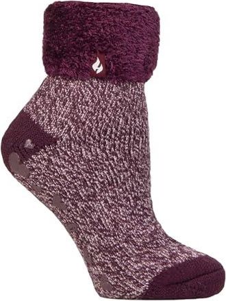 Heat Holders Femme Lounge Plume Revers Manchette Chaussettes Paquet de 1 Ara Cabernet 37-42