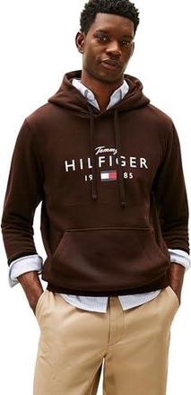 Tommy Hilfiger Brand Love Big Hilfiger Hoodie Mw0Mw41427 Sweat &agrave; Capuche, Brown (Chocolate), L Homme