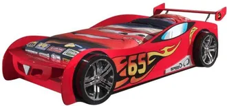 Vipack Vipack - Lit 90x200 Le Mans Sommier inclus Car beds - Rouge