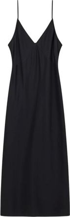 A|X Armani Exchange Femme, Robes, Noir, Taille: 36 FR Abito midi in raso lucido