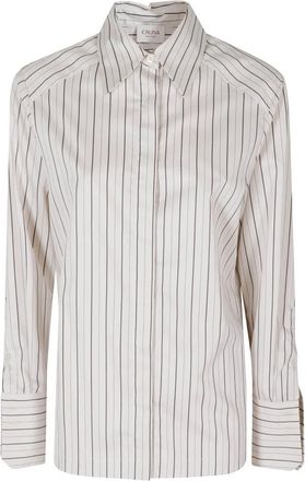 Cruna Regular Fit Langarm Cropped Shirt - - Blouses & Shirts - Damen - Beige - M