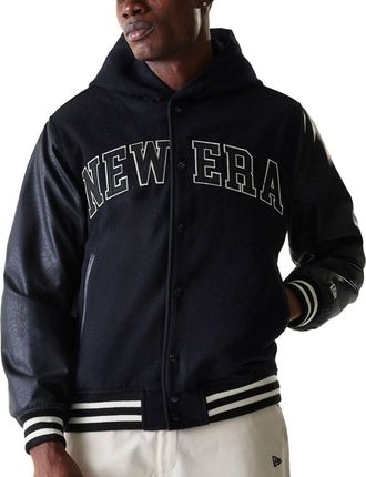 New Era Varsity College Hooded Jacke - BRAND PATCHES - L