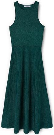 Motivi Femme, Robes, Vert, Taille: 42 FR Robe &eacute;vas&eacute;e en maille pliss&eacute;e