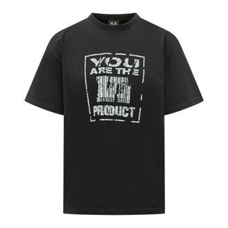 44 Label Group Homme, Tops, Noir, Taille: XS T-shirt &agrave; Manches Courtes et Col Rond