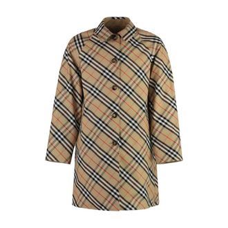 Burberry Homme, Manteaux, Beige, Taille: L Check Motif Trench Coat