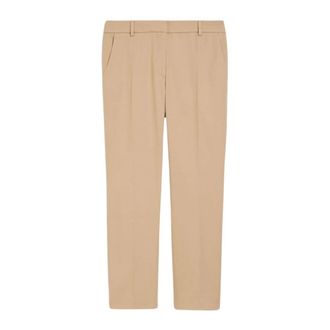 Max Mara Beige Baumwoll-Stretch-Cigarette-Hose - - Trousers - Damen - Beige - 2XS