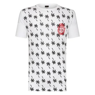 Billionaire Boys Club Homme, Tops, Blanc, Taille: XS T-Shirt Col Rond Palmiers