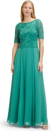 Vera Mont Damen Cocktailkleid mit Spitze, Silky Green, 38