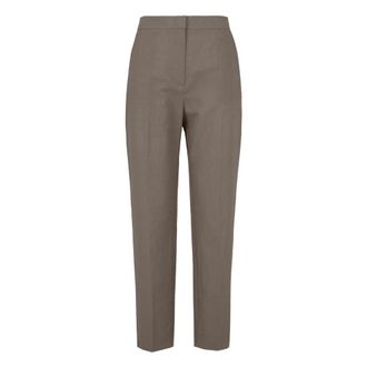 Bomboogie Femme, Pantalons, Beige, Taille: 44 FR Pantalon Coupe Slim en M&eacute;lange Lin et Coton