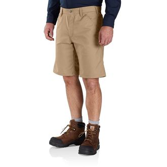 Carhartt Work in Progress Herren Rugged Professional-Serie Rugged Flex Relaxed Fit Canvas-Arbeitsshorts, Dunkles Khaki, W33