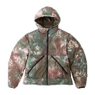 Gramicci Kurze Daunen-Puffer-Kapuzenjacke - Tie Dye - - Jackets - Herren - Mehrfarbig - S