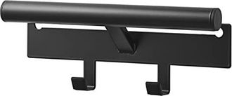 Yamazaki Tableware Yamazaki 5317 TOWER Rucksackaufhänger, schwarz, Stahl/Polypropylen, minimalistisch, 26 x 6.5 x 10.5 cm