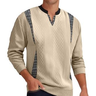 Generic Sweat-shirt pour homme - Pull chaud - Mode d&eacute;contract&eacute; - Automne et hiver - Pour homme - D&eacute;contract&eacute; - Col montant - Manches longues - Tricot sans cap