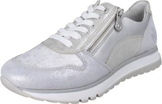 Rieker Baskets extra larges pour femme avec fermeture &eacute;clair lat&eacute;rale 49003, Argent&eacute;., 6.5 UK X-Wide