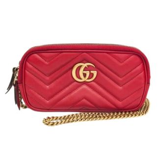 Gucci Sac Mini Pre-owned Gg marmont - Femme - Pre-owned - Rouge - Taille: ONE Size