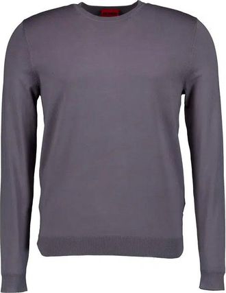 HUGO BOSS Herren Pullover grau unifarben
