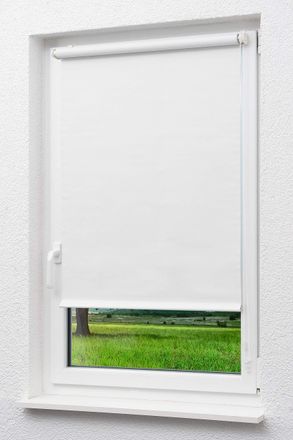 Lysel Outlet - Mini Rollo abdunkelnd Reinwei&szlig;, (B x H) 123cm x 190cm in wei&szlig;/reinwei&szlig;