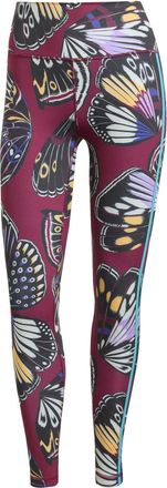 adidas Womens X Farm 7/8 Leggings Black/Amazon Red/Energy Ink XS