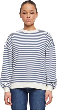 Urban Classics Damen Sweatshirt Ladies Oversized Striped Crewneck, Pullover für Frauen, Oversized, erhältlich in vielen Farben, Größen XS-5XL
