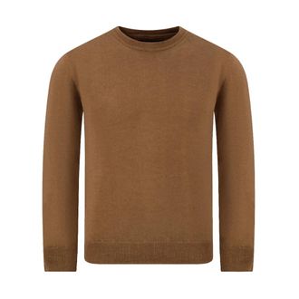 Woolrich St&uuml;ckgef&auml;rbter Strickpullover mit Rundhalsausschnitt - - Knitwear - Herren - Braun - M