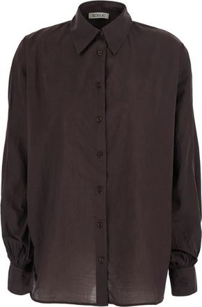 SoSUE Femme, Blouses et Chemises, Brun, Taille: ONE Size Antonia Classica Voile Blouse