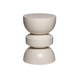 Alice's Garden Beistelltisch, Sofaende, Nachttisch aus Metall, elfenbeinwei&szlig;, Assa, &Oslash;32 x H 44,5cm