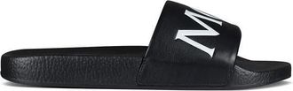 Moncler Loafer - Black Slides With Iconic Logo Detail - Gr. 40 (EU) - in Schwarz - f&uuml;r Damen